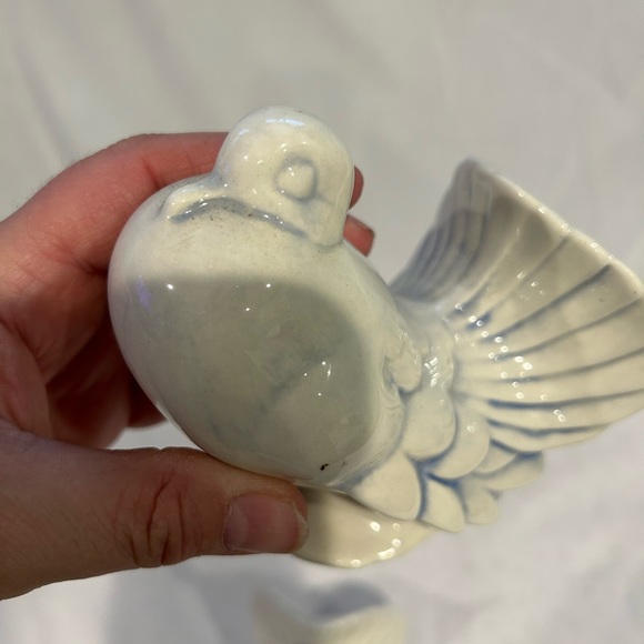 Vintage | Accents | Vintage Ceramic Pigeon Fantail Set Vintage Bird ...